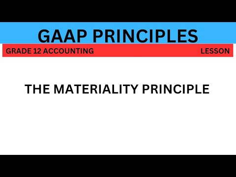 The materiality principle Grade 10-12 - YouTube