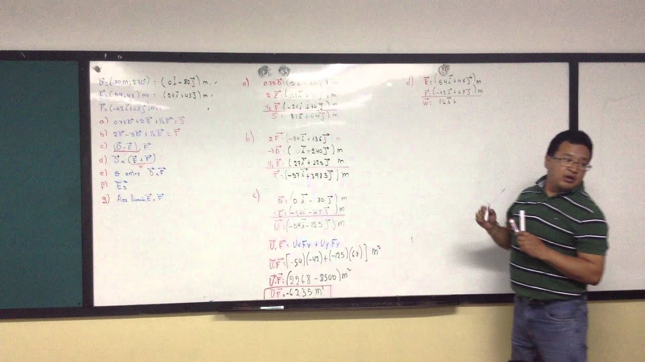 EJERCICIO RESUELTO - OPERACIONES CON VECTORES EN EL PLANO - YouTube