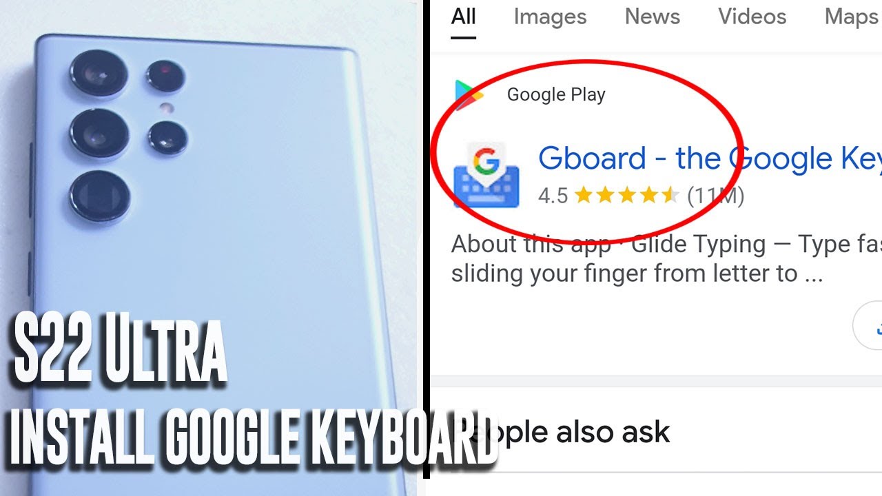 Samsung S22 Ultra - How to Install the Google Keyboard - YouTube