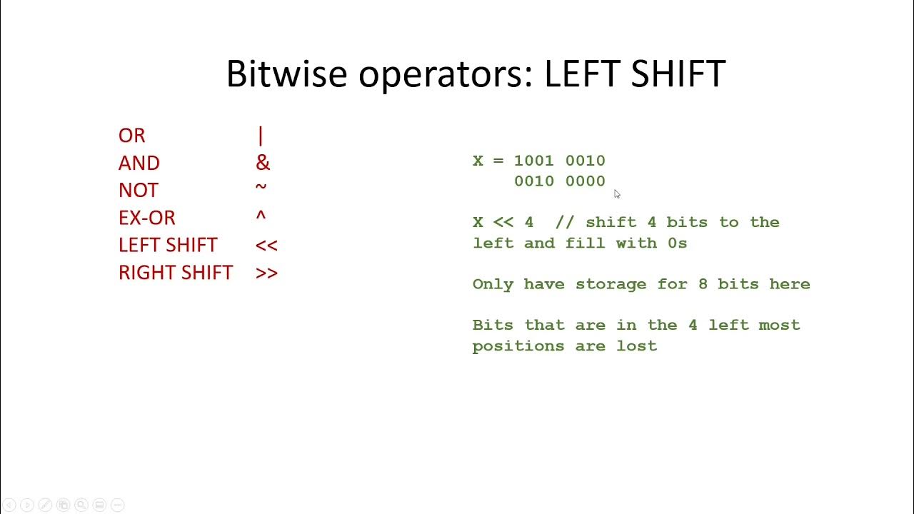 CS 354 Machine Organization and Programming: Week 8b Bitwise Operations - YouTube