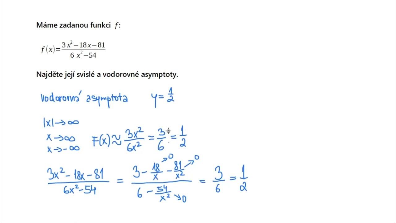 Grafy racionálních funkcí s použitím asymptot | Funkce | Matematika | Khan Academy - YouTube