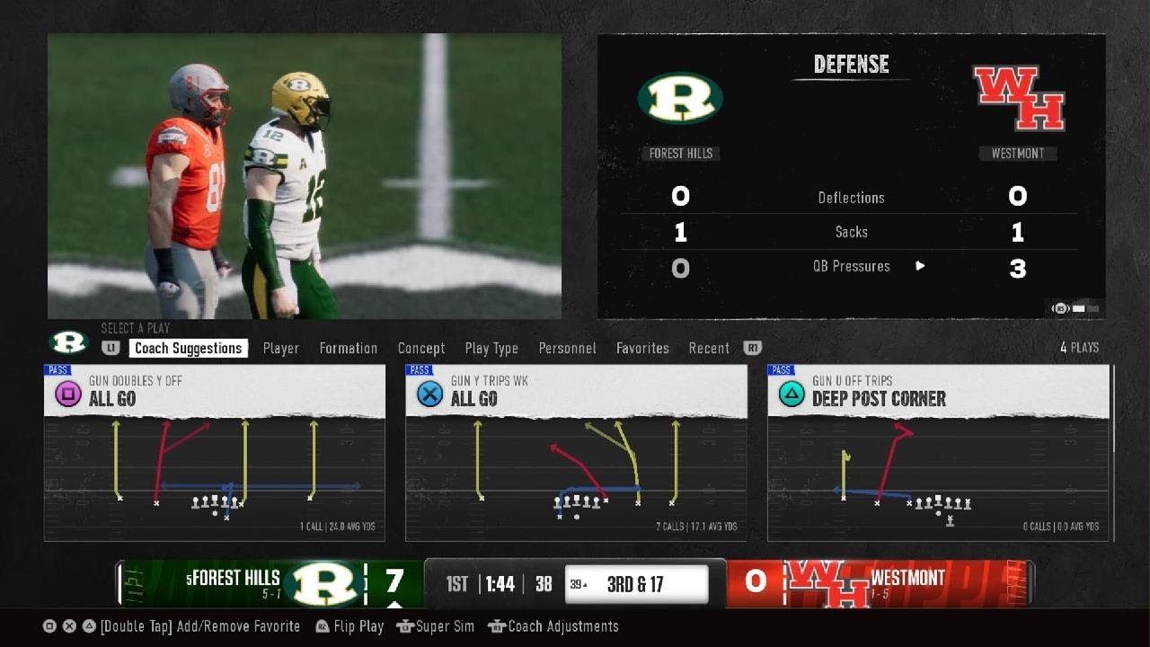 Year 2- Game 7- Forest Hills Rangers versus Westmont (NCAA 25) - YouTube