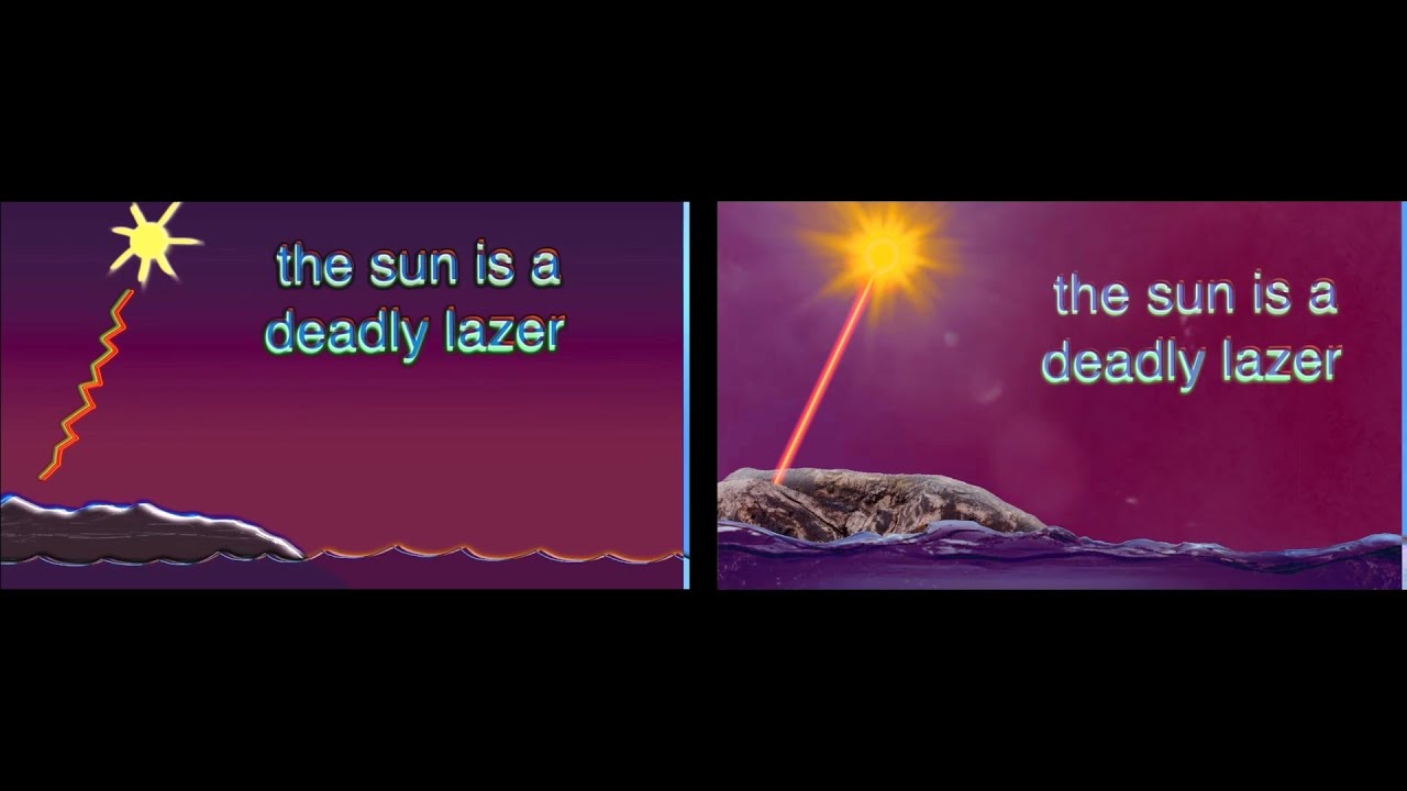 “the sun is a deadly laser” vs. real life recreation - YouTube