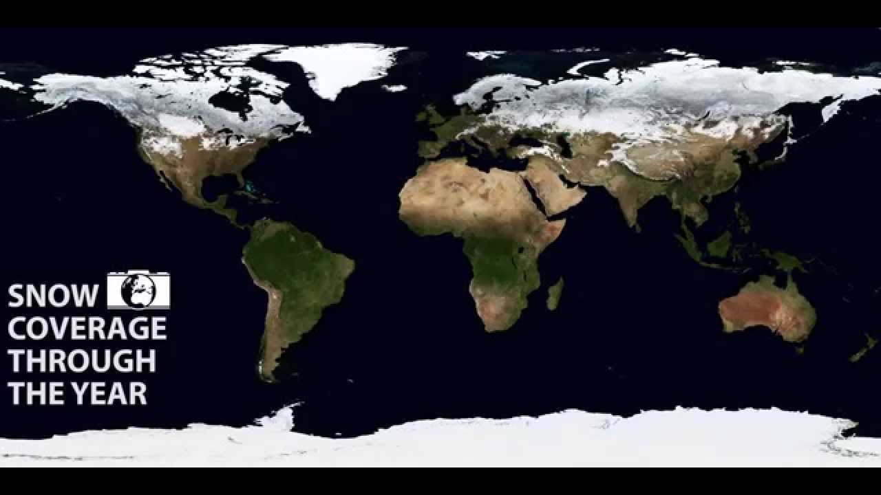 Earth - Snow Coverage Through the Year - YouTube