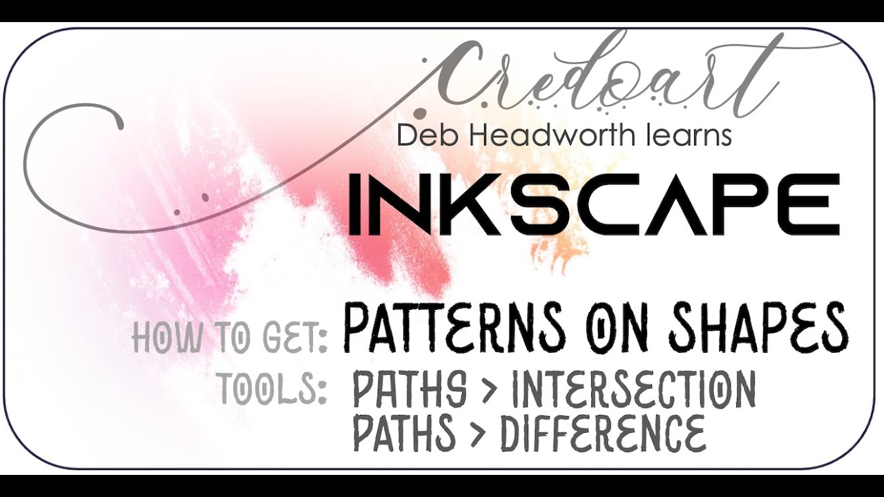 How to get patterns on shapes in INKSCAPE - YouTube