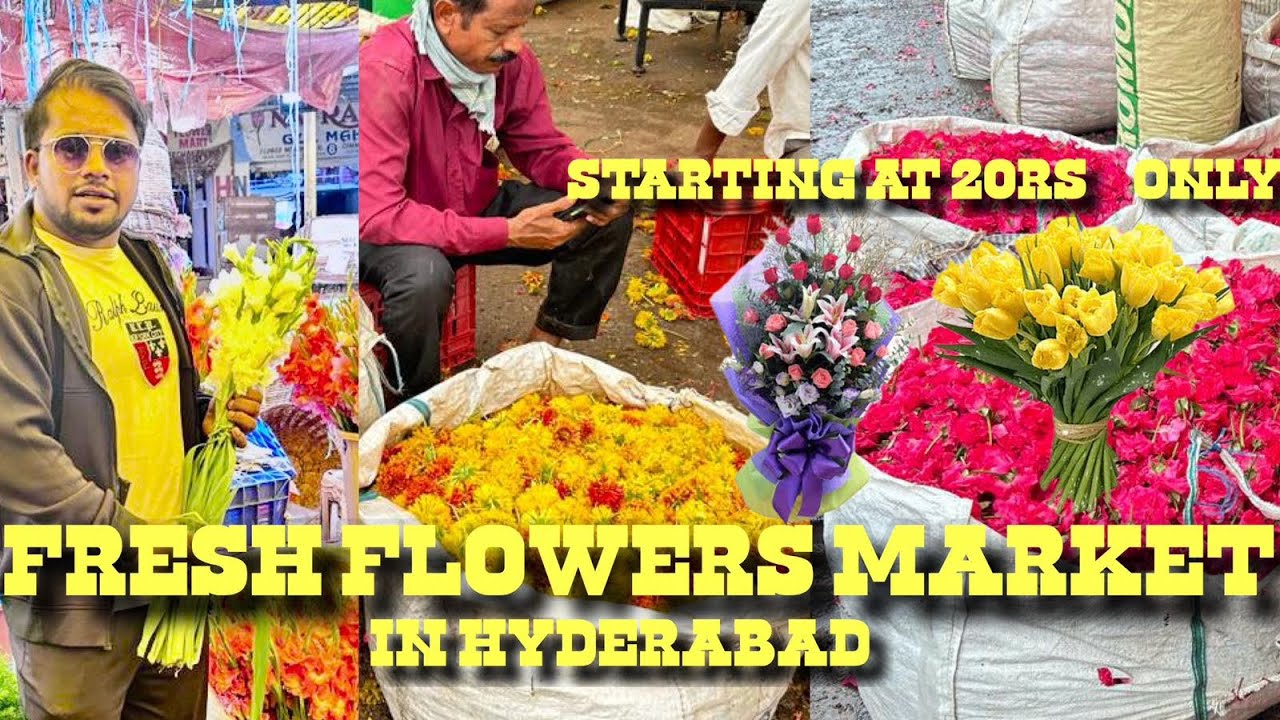 THE HYDERABAD BIGGEST FLOWER MARKET IN GUDIMLKAPUR STARTING JUST ...