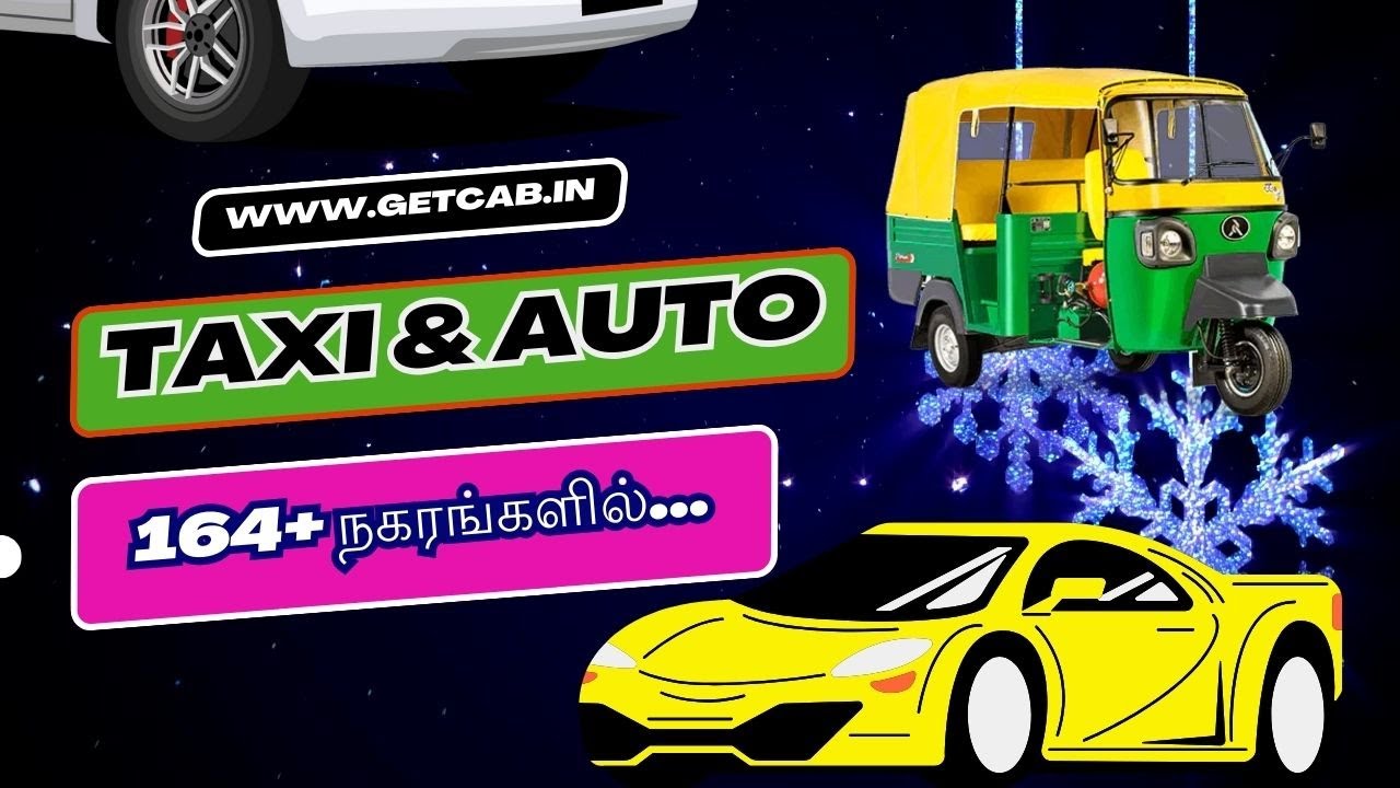 24 Hours Taxi Services Online Auto Book GetCab Ola Uber Rapido App Call ...