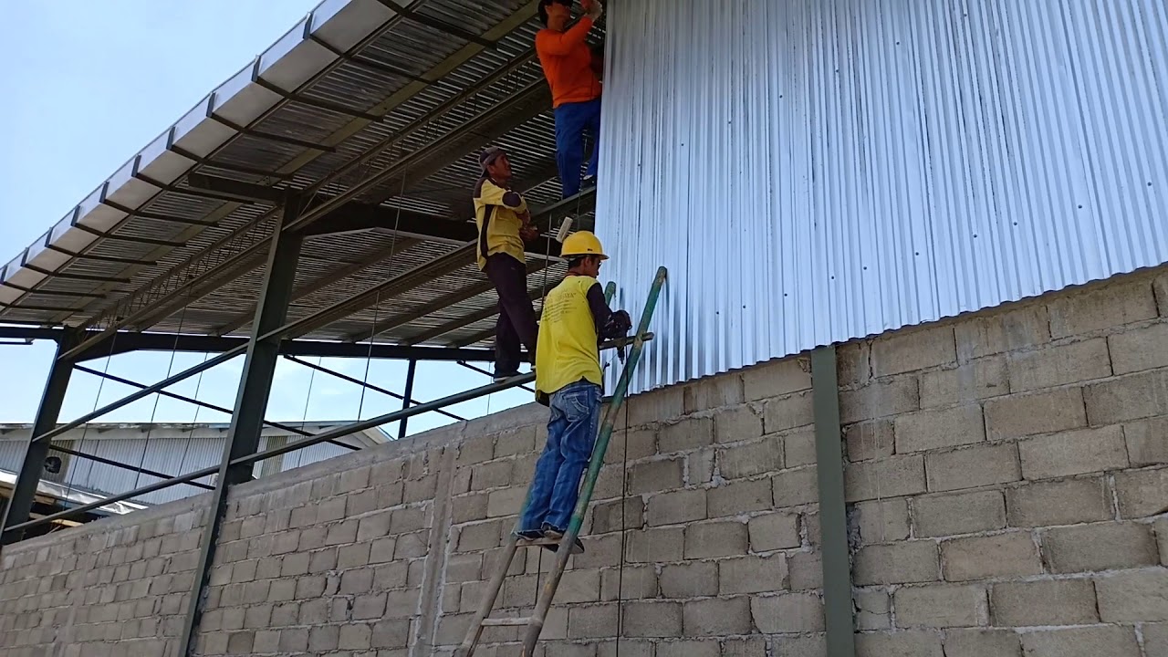 Pemasangan dinding galvalum karya adji jaya call 081326030152 - YouTube