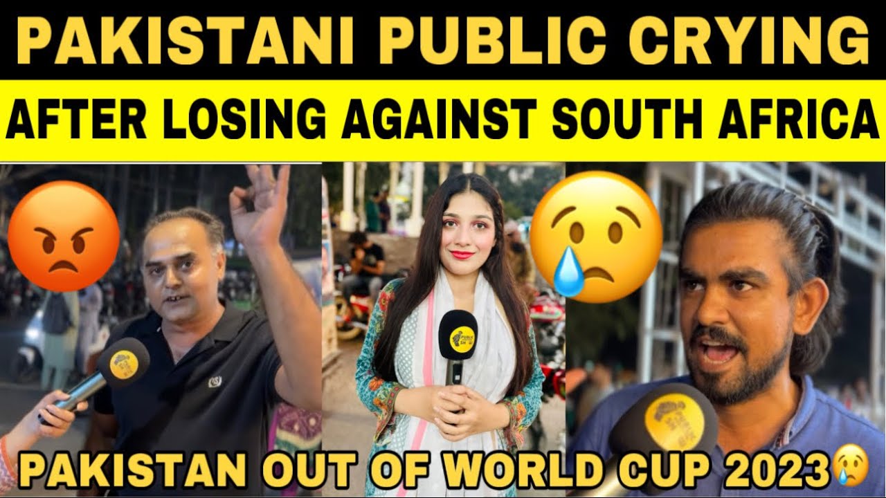 PAKISTANI PUBLIC CRYING AFTER LOSING AGAINST SOUTH AFRICA | PAKISTAN ...