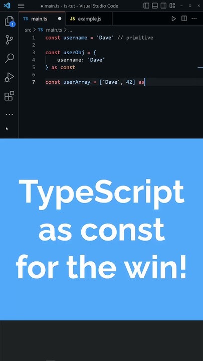 TypeScript "as const" assertion is 🔥🔥🔥 - YouTube