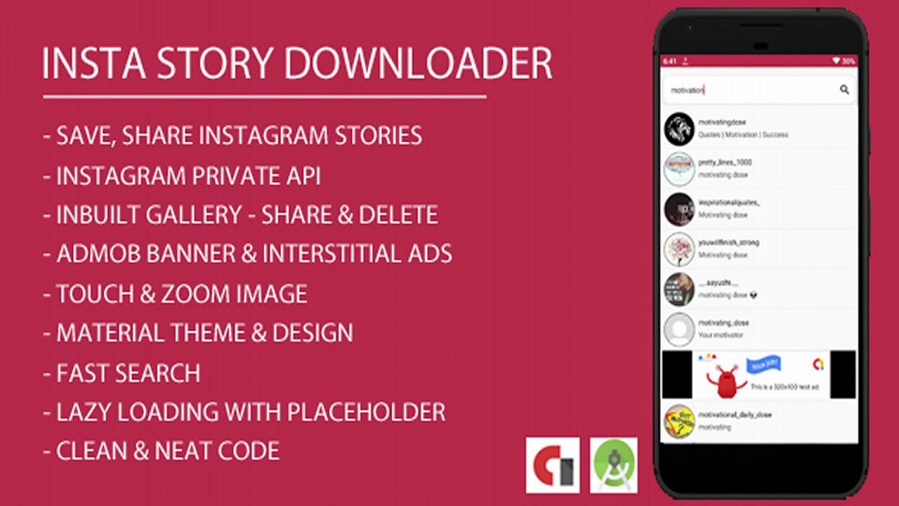 Insta Story Downloader Android App with Admob Integration | Codecanyon ...