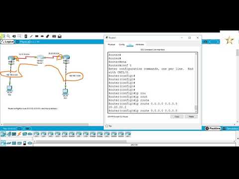 CCNA Default Route configuration in packet tracer - YouTube