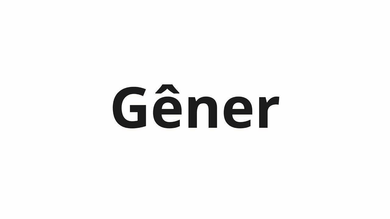 How to pronounce Gêner - YouTube