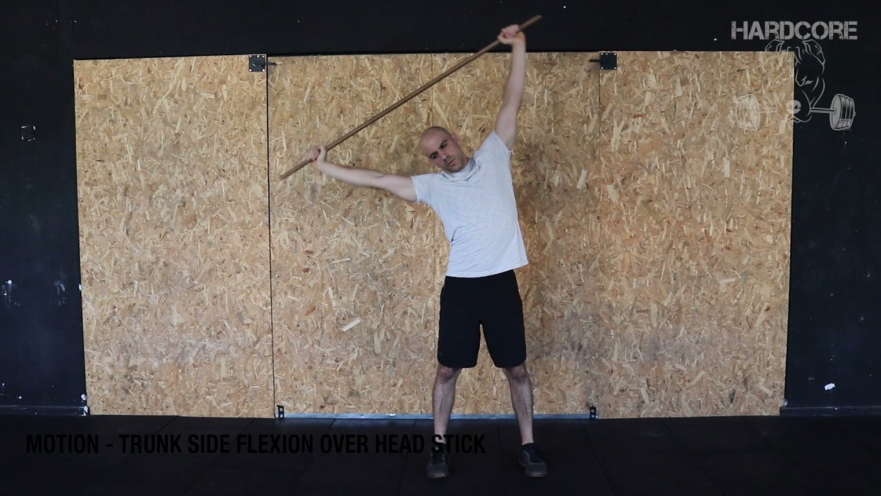 Motion - Trunk Side Flexion Over Head Stick - YouTube