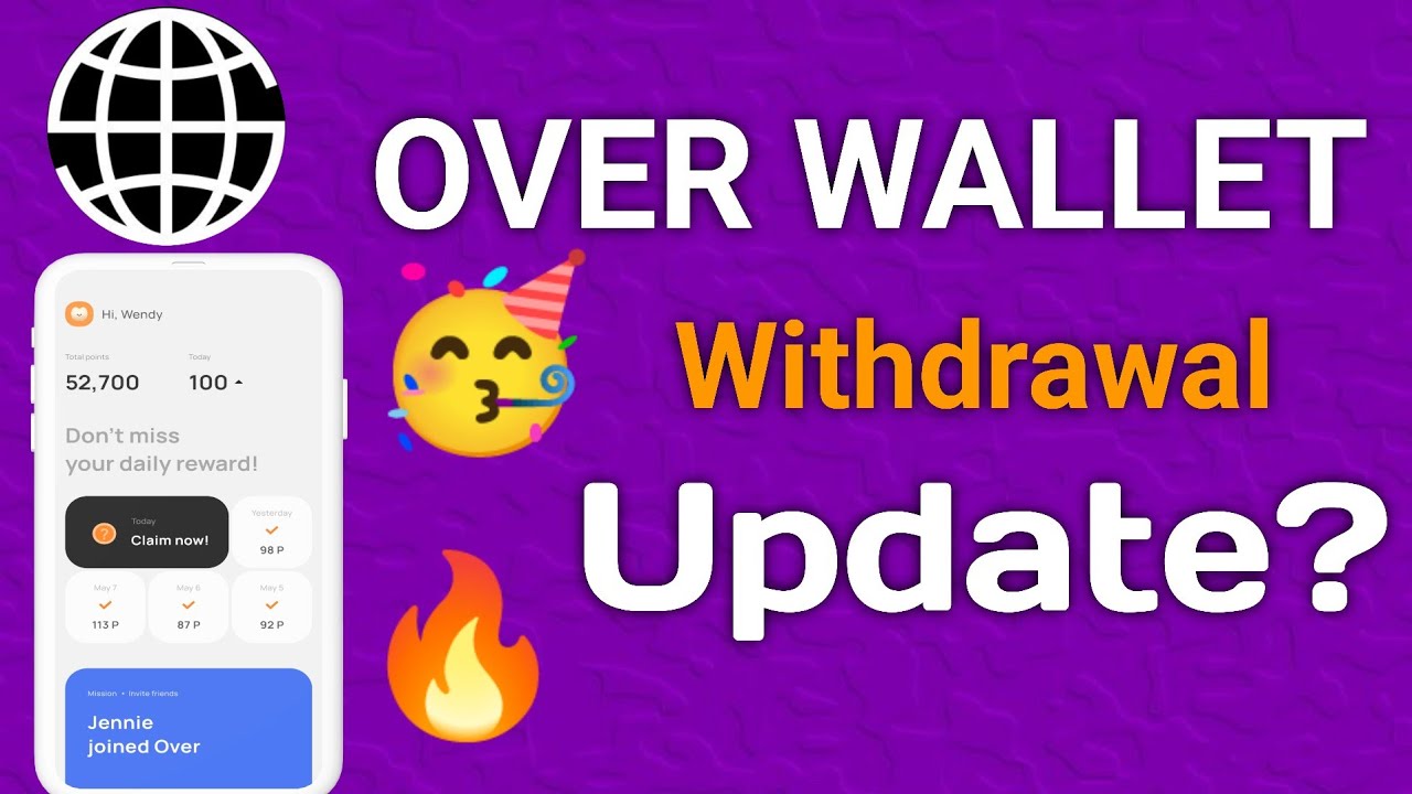 Over New Update: over Wallet Withdrawal | withdrawal over points #over ...