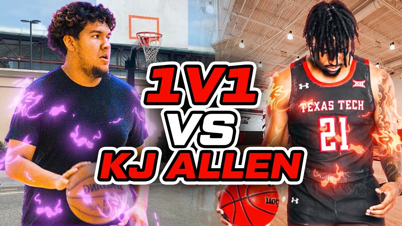 1v1 vs TEXAS TECH KJ ALLEN! (D1 HOOPER VS BELLY BUCKET) - YouTube
