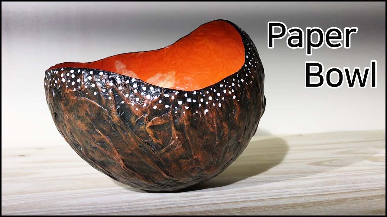 Vintage Paper Bowl / Paper Bowl Making / Paper Craft - YouTube