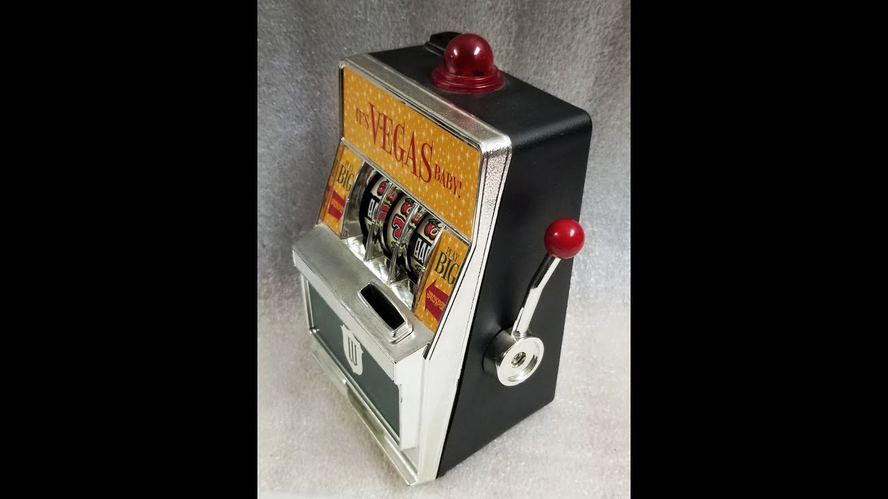 Vegas baby Slot Machine And Coin Bank - YouTube