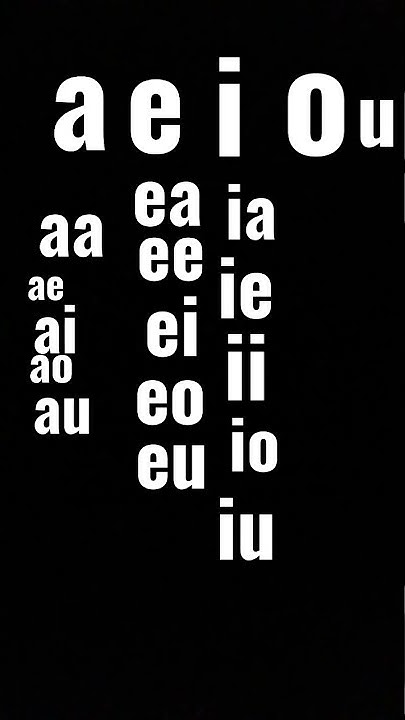 a e i o u aa ae ai ao au ea ee ei eo eu ia ie ii io iu what - YouTube
