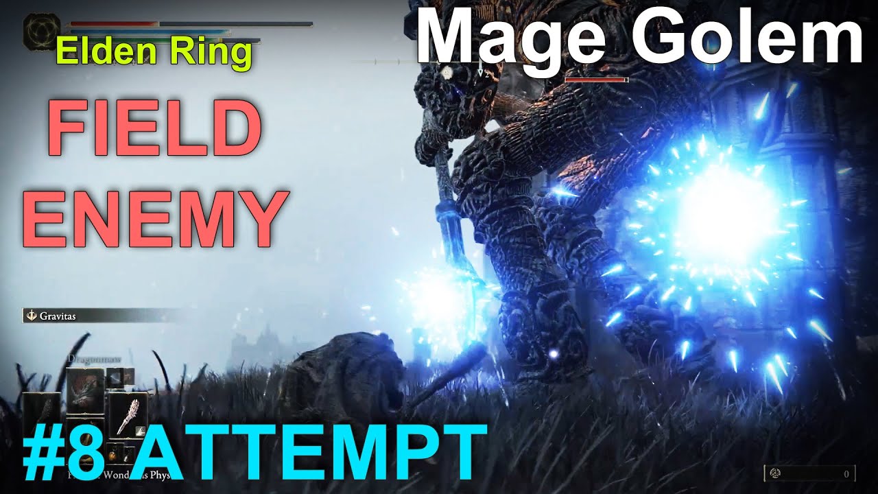 Elden Ring Mage Golem vs Wretch Field Enemy Fight at Caelid TOOK 2 ...