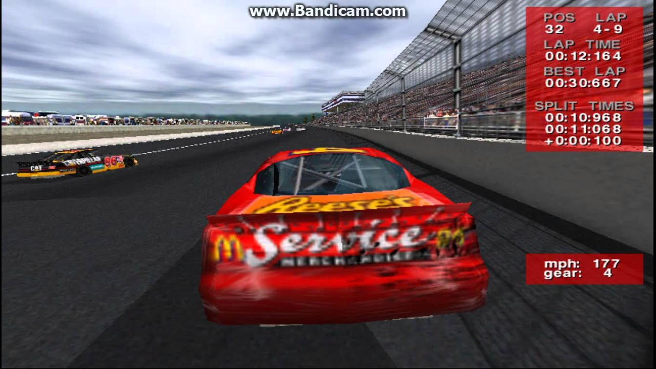 NASCAR Revolution (PC) Race #8 Gameplay (Bill Elliott) (Atlanta) (9 ...