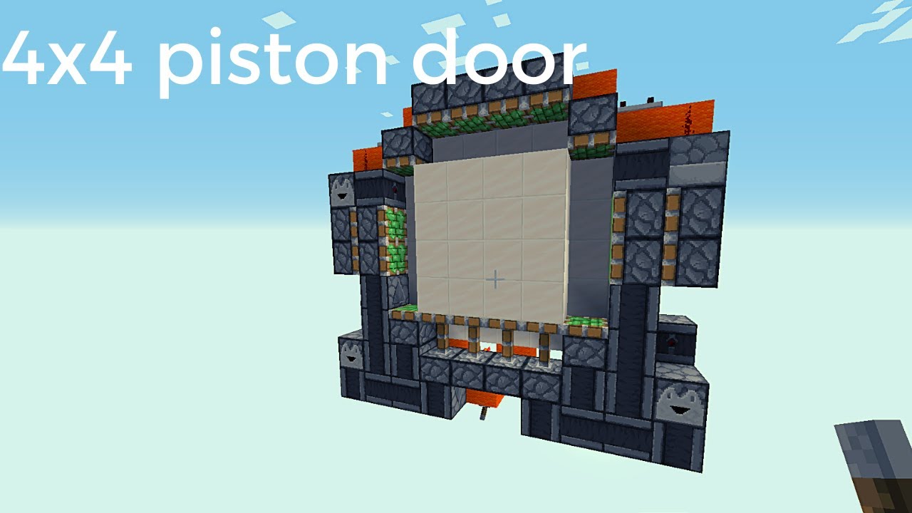 สอนสร้างประตู 4x4 piston door compact 180 block [1.11+] - YouTube