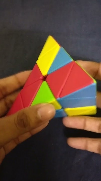 Checkerboard pattern on pyraminx cube #puzzlecube #rubikscube #unboxing #satisfying #cubing ...