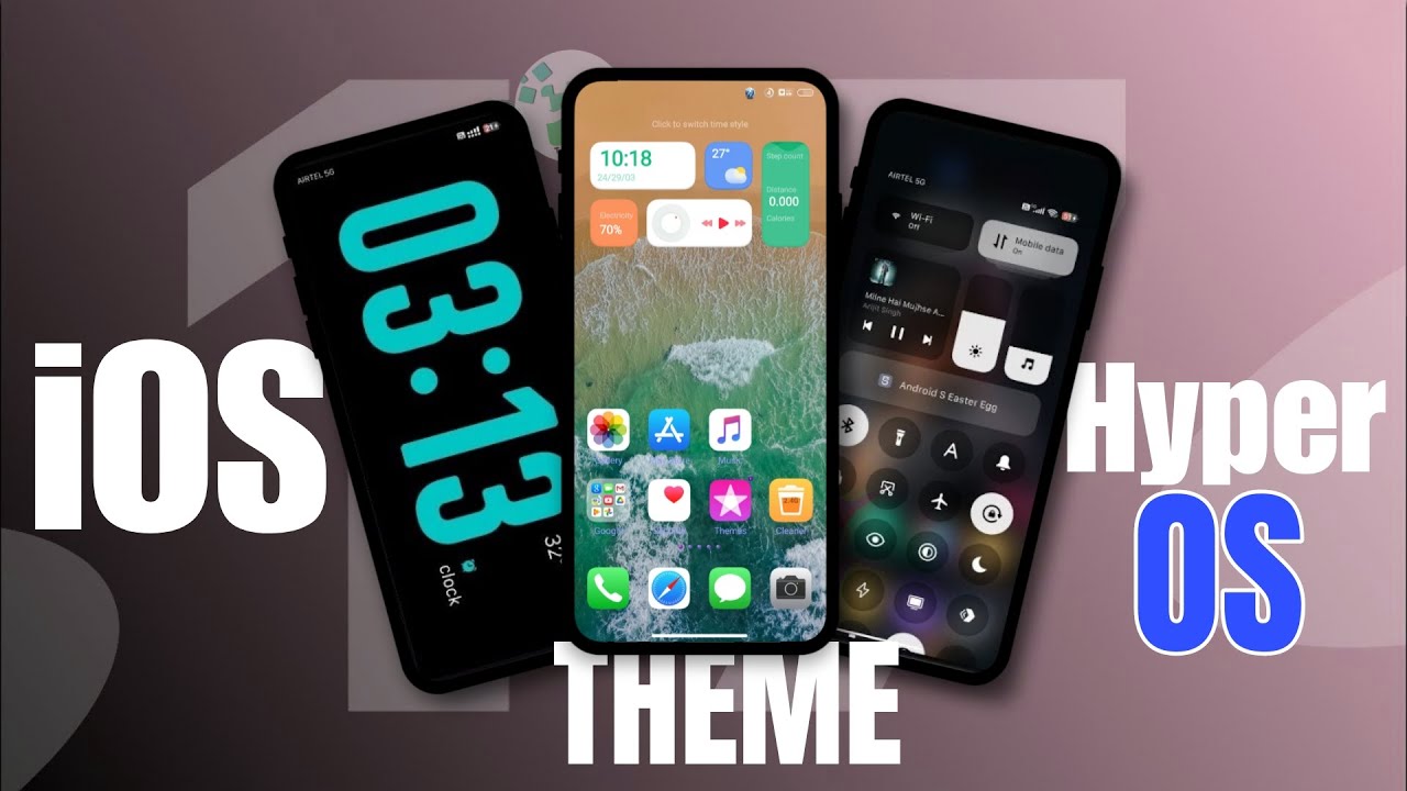 iOS themes for Hyper OS | Best MIUI 14 Themes for Xiaomi, Poco - YouTube