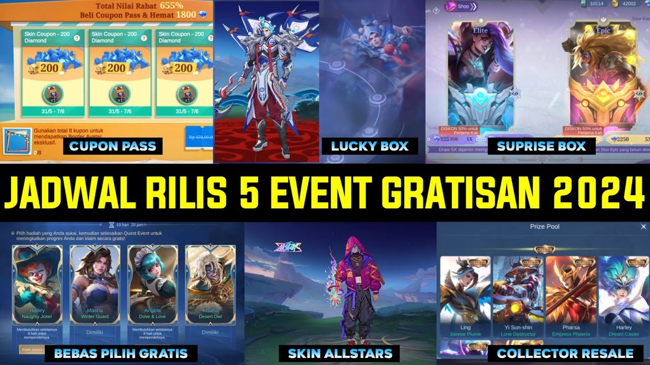 UPDATE 5 EVENT GRATISAN MLBB 2024! EVENT LUCKY BOX SKIN VALIR ALLSTAR ...