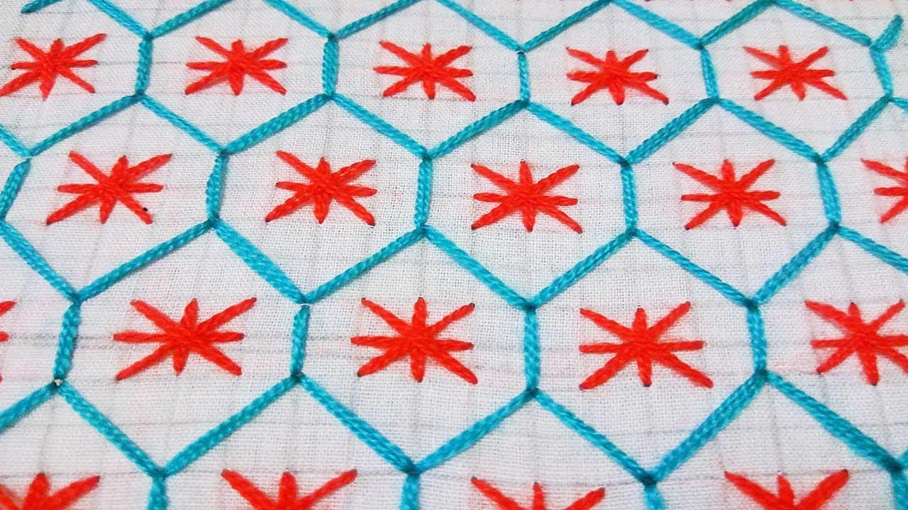 hand embroidery| New Nakshi katha design video tutorial by cherry ...