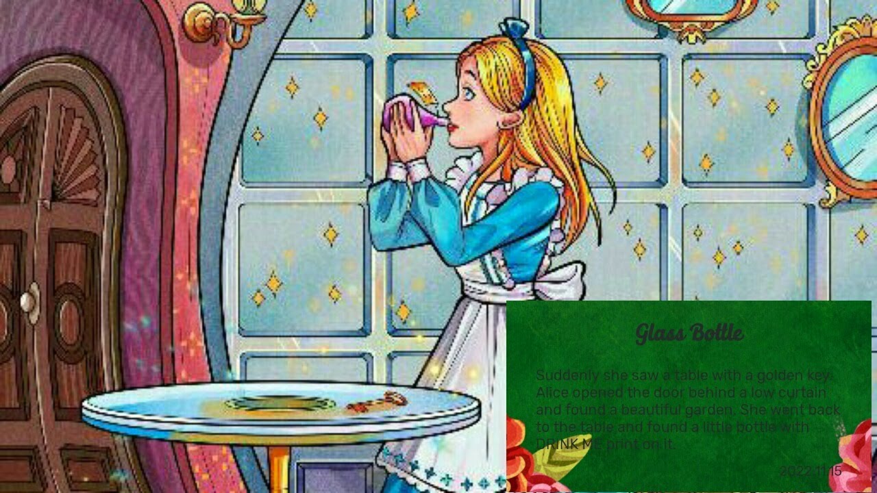GLASS BOTTLE || ALICE ADVENTURE IN WONDERLAND - YouTube