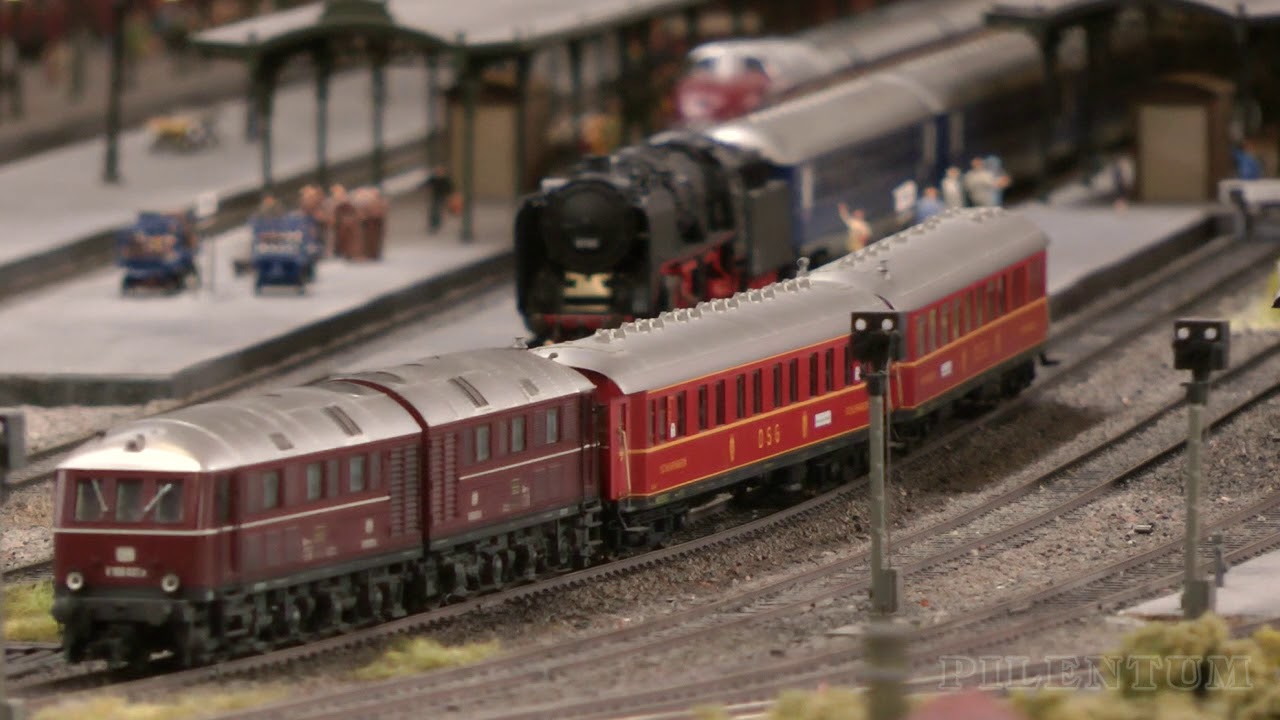 Trains in Germany: Steam locomotives and diesel electric road-switcher ...