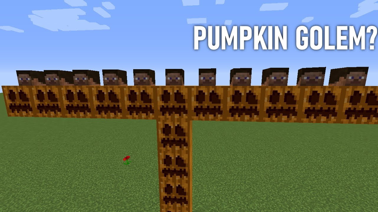Pumpkin Golem in Minecraft - YouTube