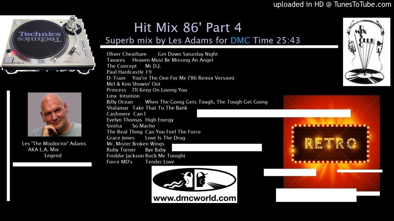Hit Mix 86' Part 4 (DMC Mix by Les Adams) - YouTube