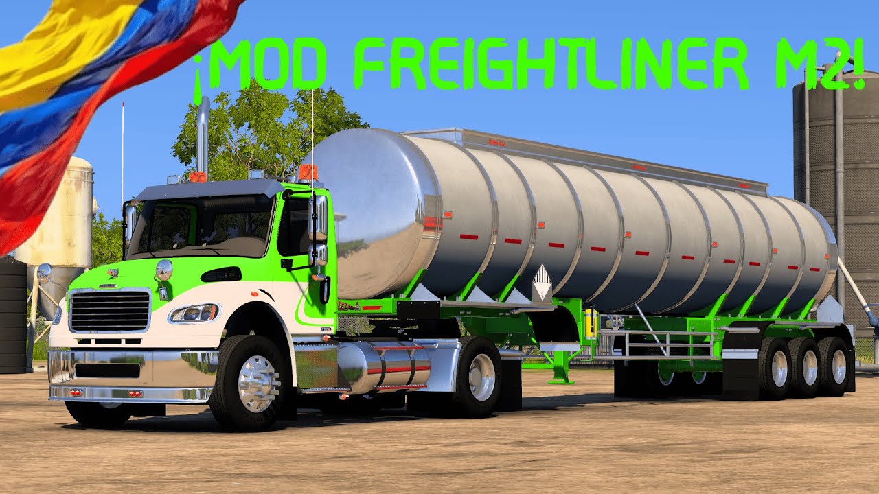 ¡DESCARGA MOD FREIGHTLINER M2 PARA AMERICAN TRUCK SIMULATOR 1.56! PC ...