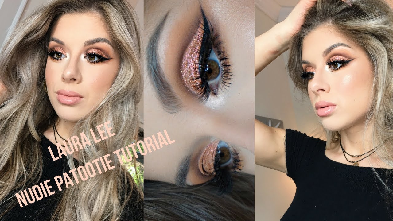 NEW Laura Lee Nudie Patootie Eyeshadow Tutorial - Cut Crease - YouTube