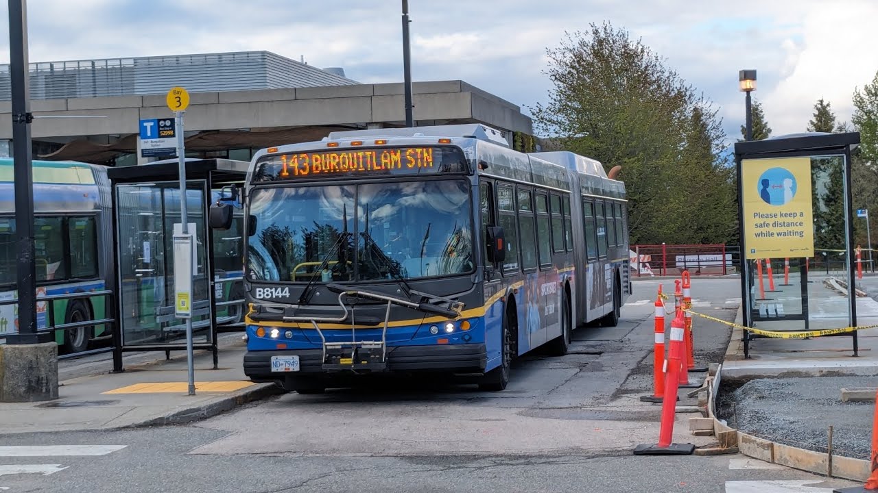 Translink CMBC 8144 on the 143 to Burquitlam station - YouTube