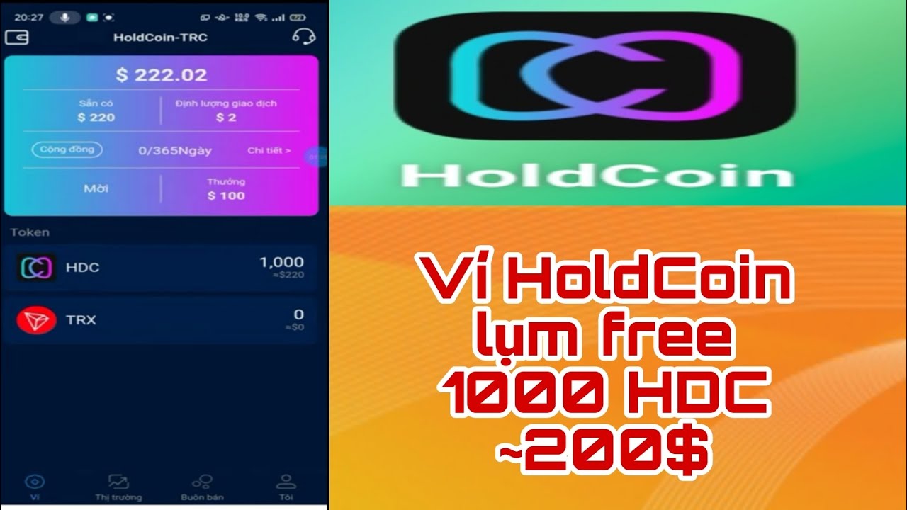 Ví HoldCoin Lụm free 1000 HDC ~200$ - YouTube