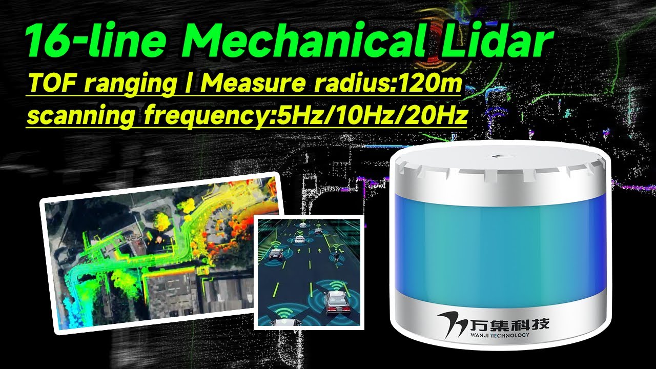 WLR-720 16-line Mechanical Lidar(Range: 120M) - YouTube