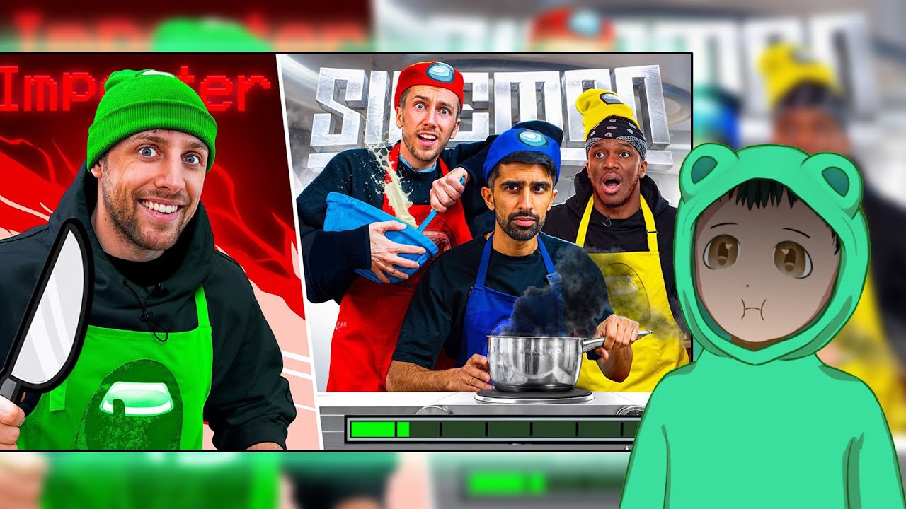 Reacting to "SIDEMEN AMONG US COOKING CHALLENGE" - YouTube