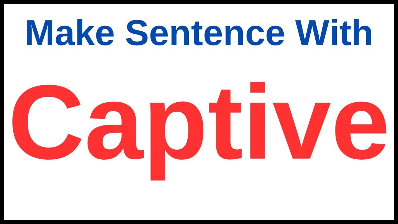 Captive In A Sentence | Make A Sentence With Captive | Captive Make ...