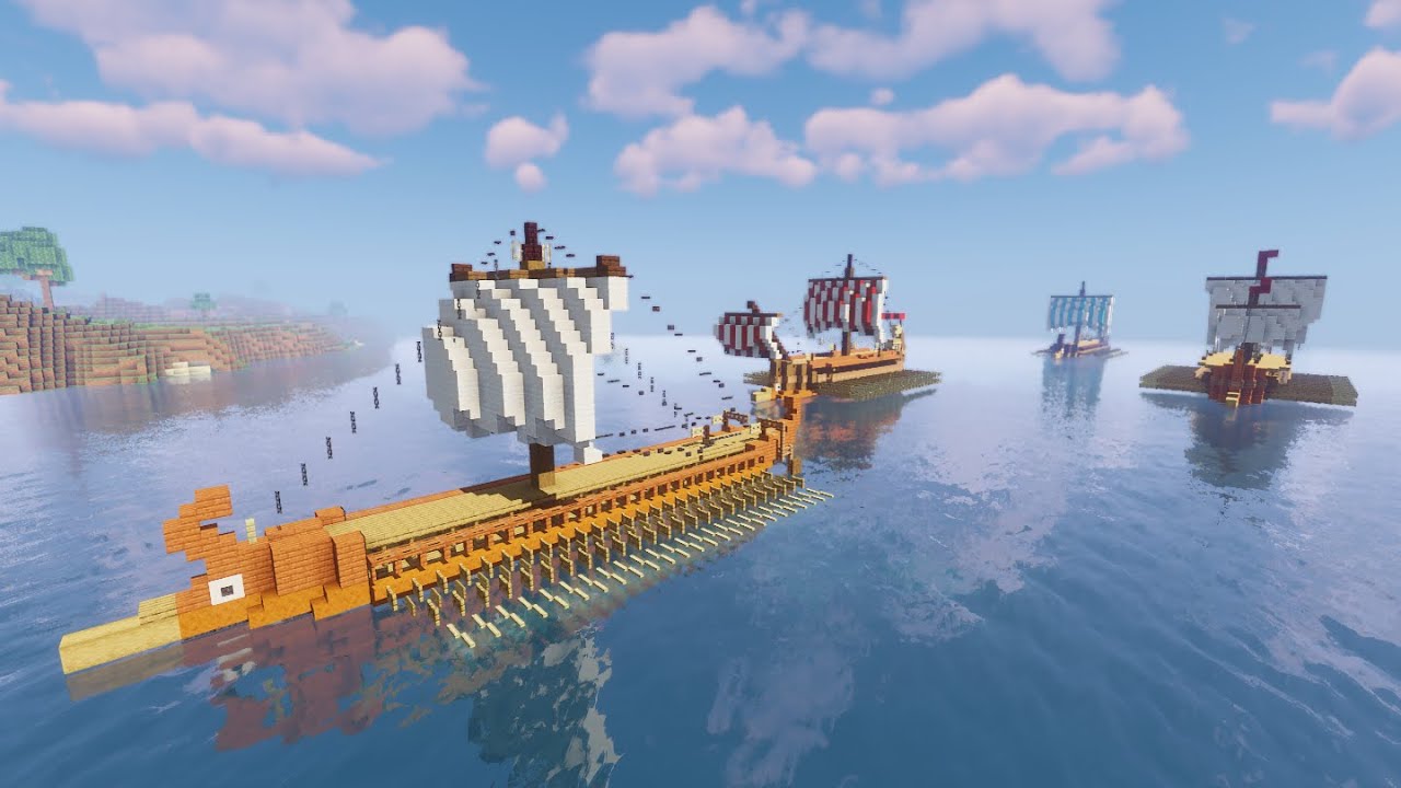 Minecraft Greco-Roman Galleys - YouTube