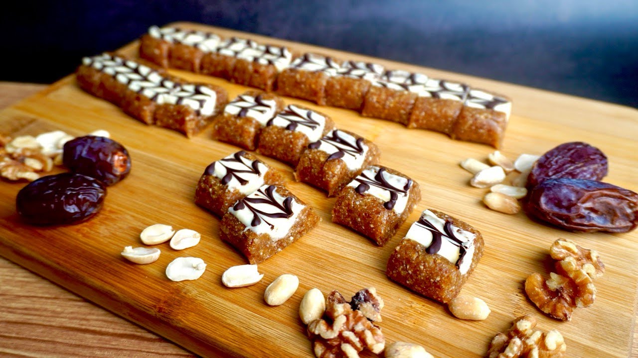 Nutty Date Bars: Easy No-Bake Candy Recipe - YouTube