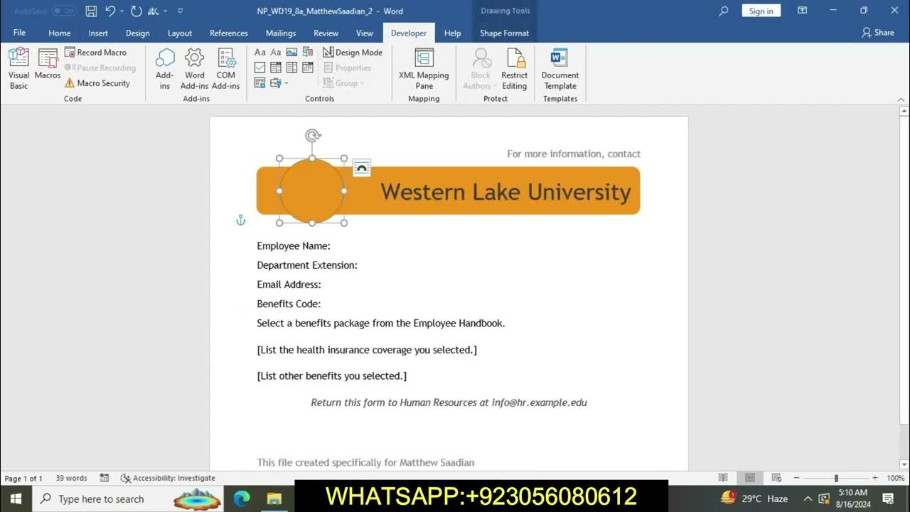 Word 2019 Module 8 SAM Project 1a || 2019 Module 8 SAM Project 1a || NP ...