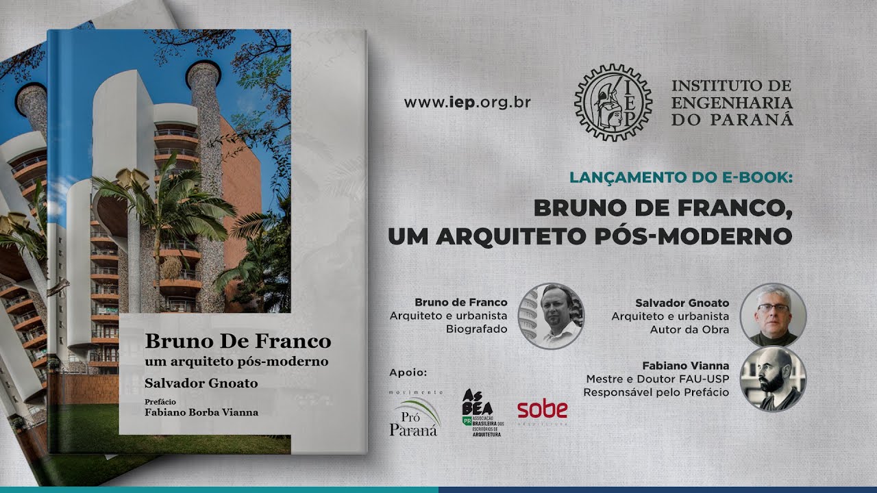 Lançamento do E-book "Bruno de Franco, um Arquiteto Pós-moderno" - YouTube
