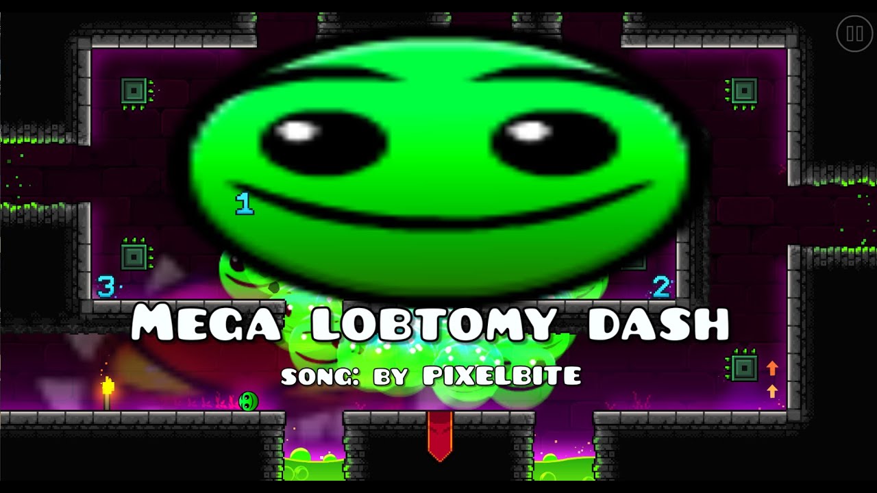 "MEGA LOBOTOMY DASH" LEVEL + MASHUP | GEOMETRY DASH - YouTube