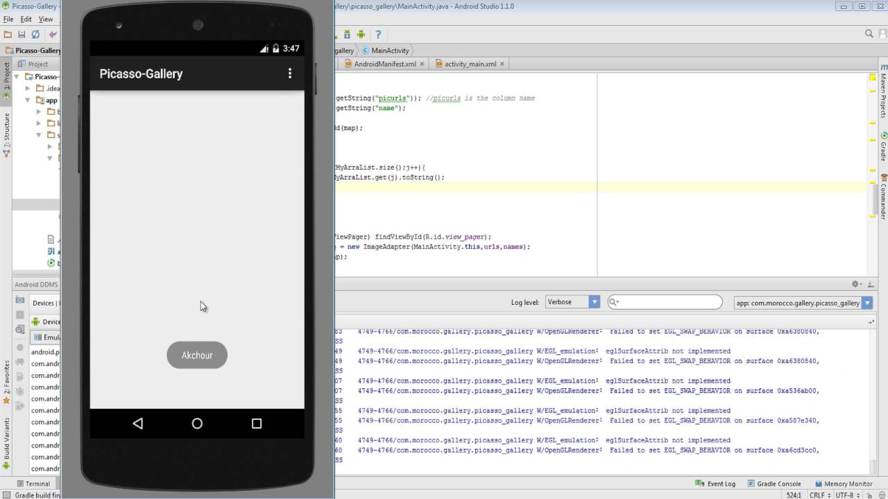 Android Simple Gallery Using Picasso Library Part2 Youtube