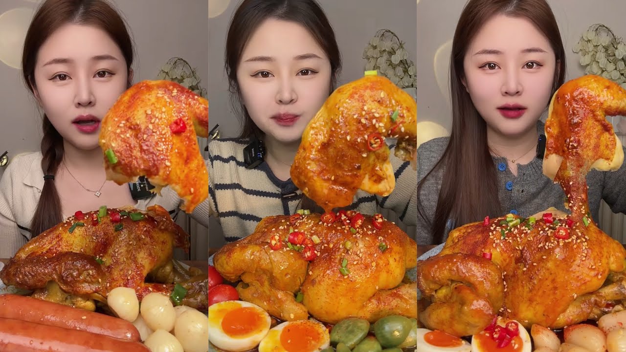 ASMR CHICKEN EATING MUKBANG | Chinese Eating Show - YouTube