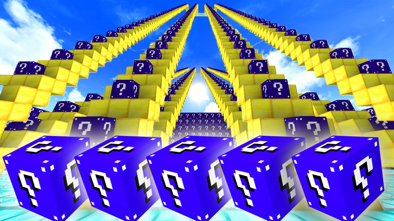 Minecraft BLUE LUCKY BLOCK STAIRCASE 1v1 w/Vikkstar (Minecraft Lucky ...