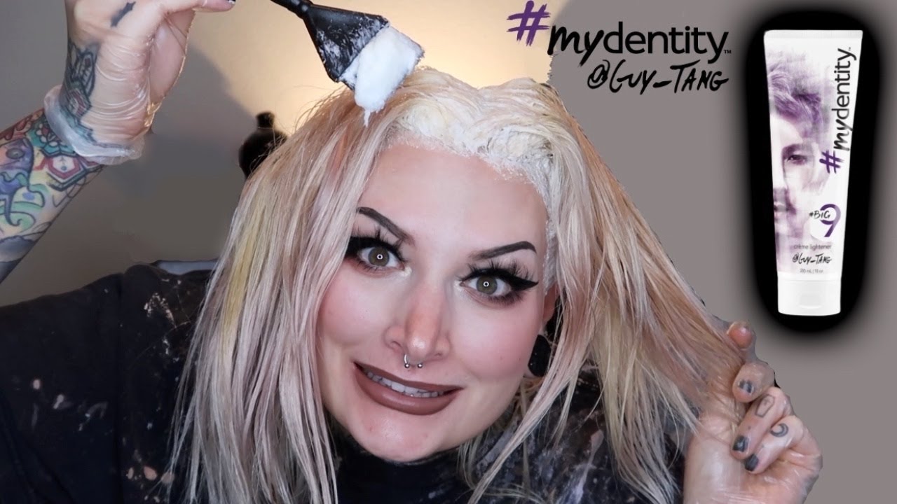 Trying Guy Tang Big 9 Creme Lightener | Chit Chat Bleach My Roots - YouTube
